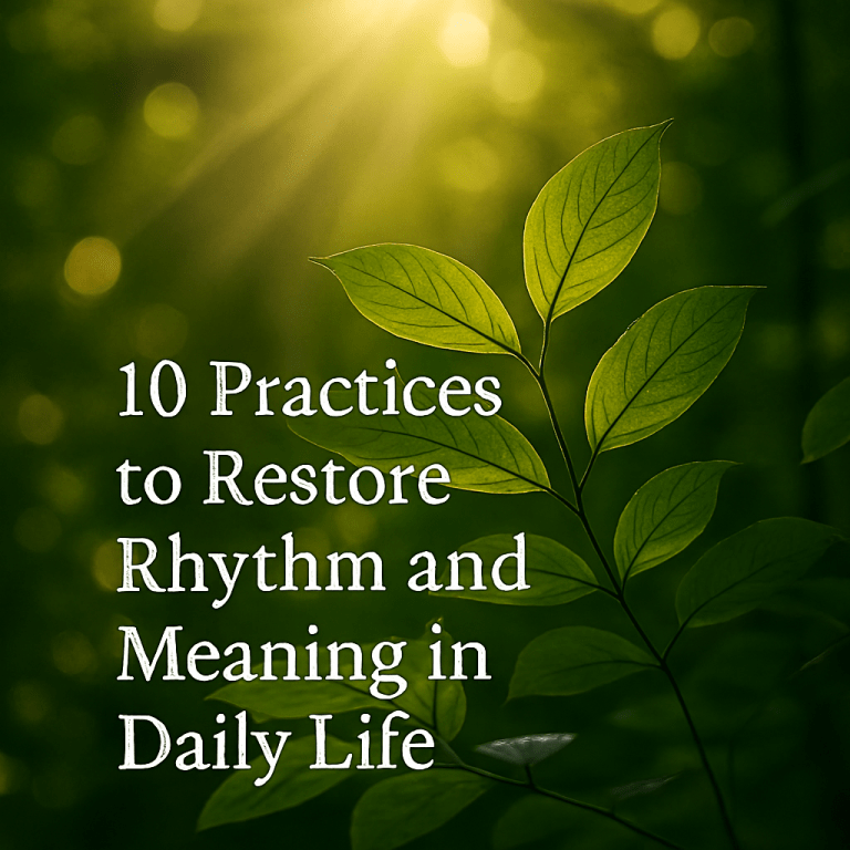 10 Practices to Restore Rhythm and Meaning in Daily Life – Ruthann M ...